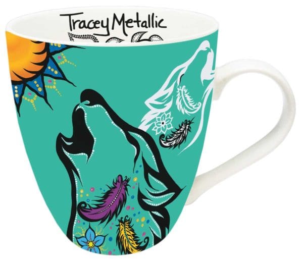 "Spirit Wolf" 18 oz. Signature Mug by Artist Tracey Metallic | Arbutus ...